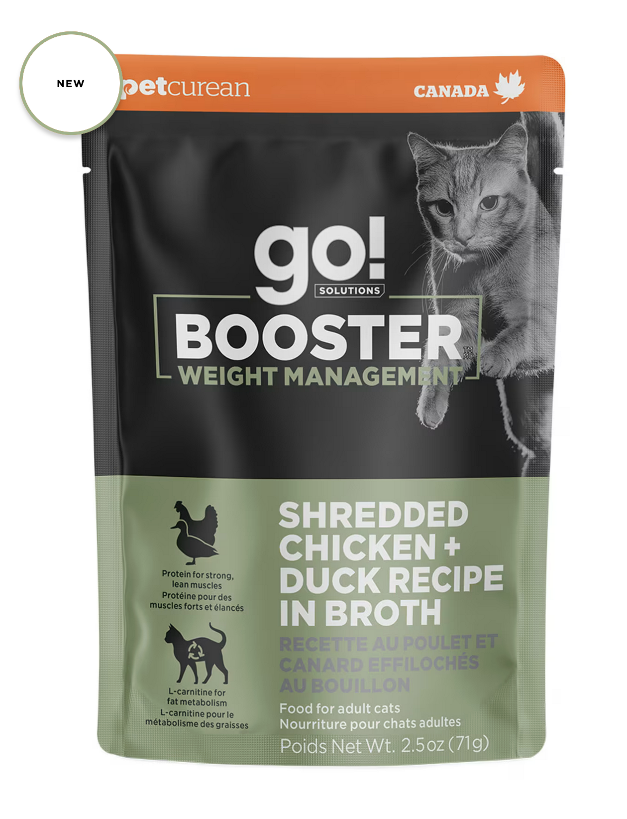 Go! Solutions Cat Booster Weight Management Chicken + Duck Shred ...