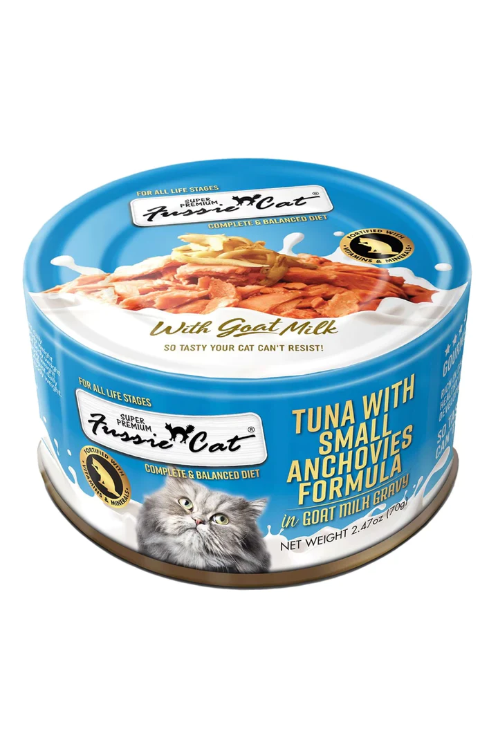 Fussie Cat Premium Tuna with Small Anchovies in Goats Milk – Healthy ...